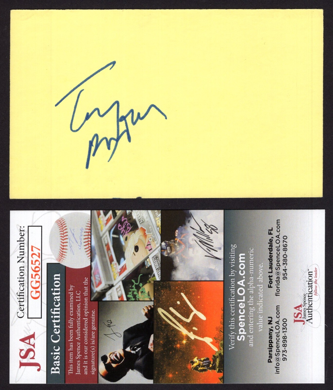 Tony Randall Actor Comedian Hand Signed Autograph 3x5 Index Card with ...