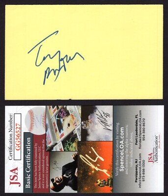 Tony Randall Actor Comedian Hand Signed Autograph 3x5 Index Card with ...