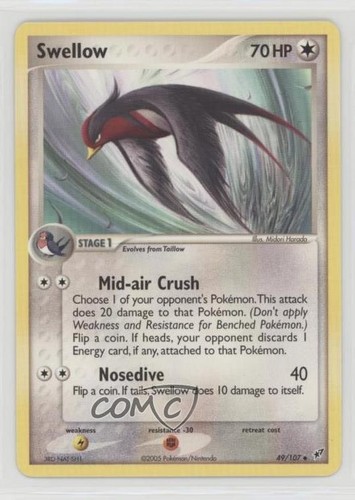 Swellow Pokémon EX Deoxys #49 2005 | eBay