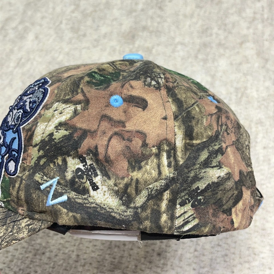 North Carolina Tar Heels Hat Cap Strap Back Mossy Oak Camo UNC Big Logo ...