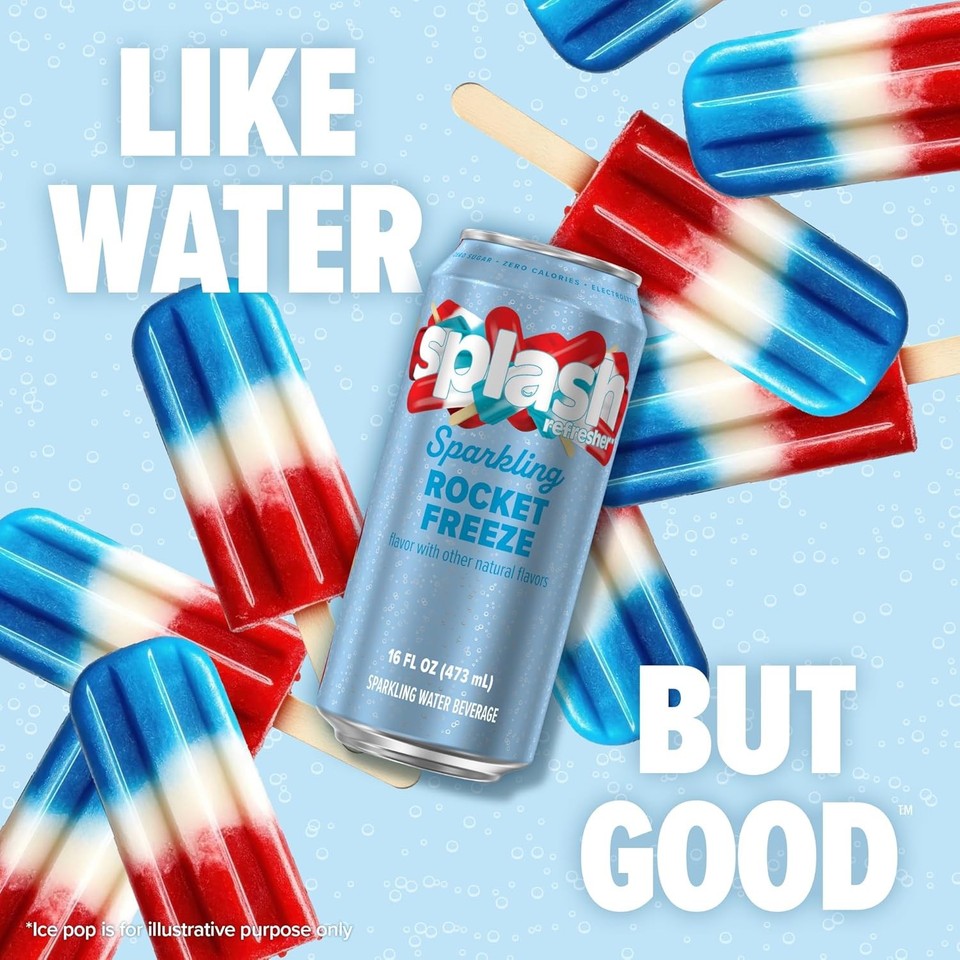 Splash Refresher Sparkling Water - 12-Pack, 16 FlOz, (Select Your ...