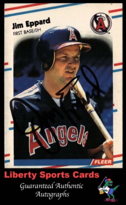 1988 Fleer Jim Eppard #U-13 Authentic Autographed Card Los Angelos ...