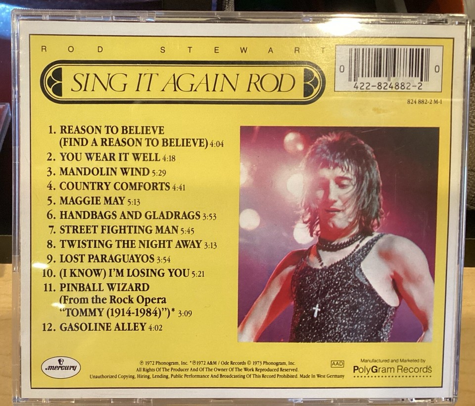 Sing It Again Rod by Rod Stewart (CD, 1972, PolyGram) 42282488220 | eBay