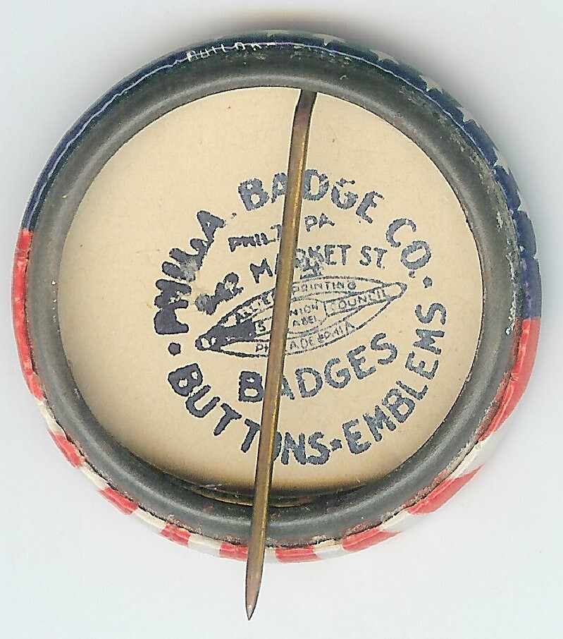 FDR Portrait Pinback w/ Stars & Stripes FRANKLIN D. ROOSEVELT Pin | eBay