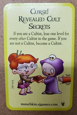 Munchkin Cthulhu "revealed cult secrets" Curse card Promo | eBay