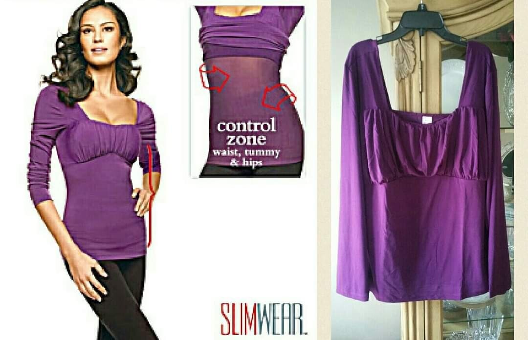 New Womens sz 2x Avon purple slim wear bust enhancing top. | eBay