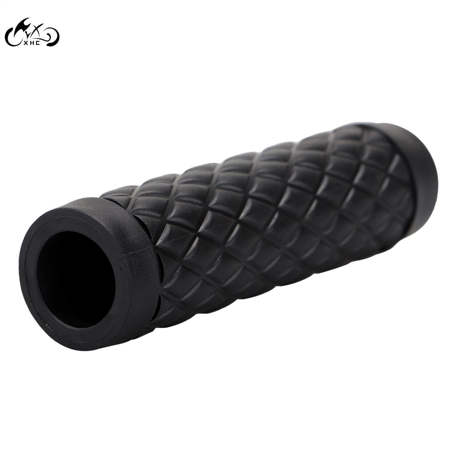 Motorcycle Black Rubber 1 Inch Handle Bar Hand Grips Torker For Harley ...