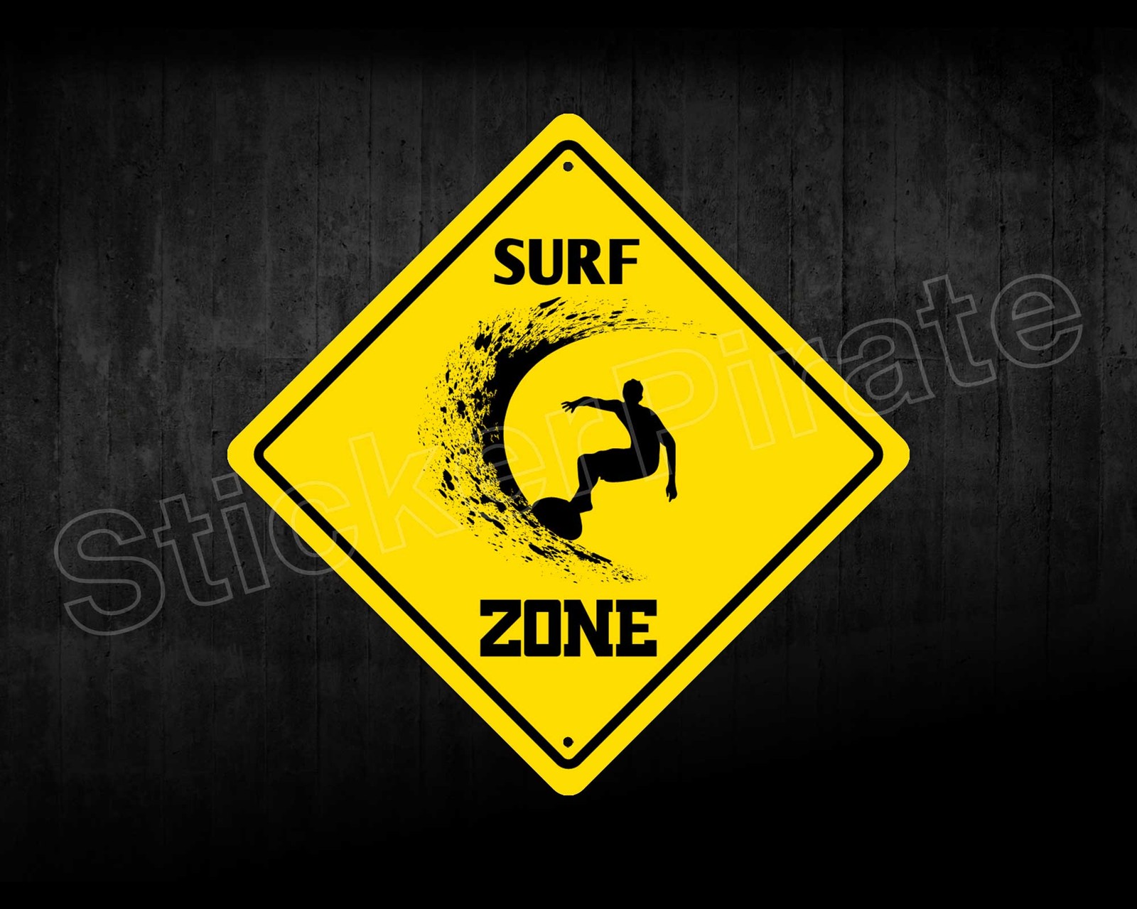*Aluminum* Surf Zone Funny Metal Novelty Sign 12"x12" | eBay