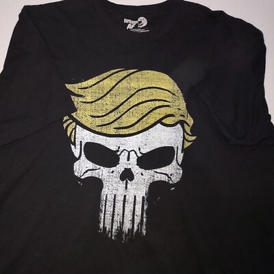 American AF Trump 2020 Punisher Skull Biker Humor Donald Trump Graphic ...