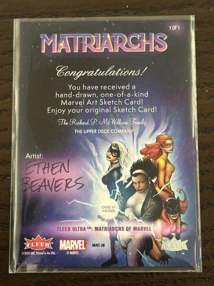 2024 UD FLEER Marvel Matriarchs Sketch Card Viper by Ethen Beavers | eBay