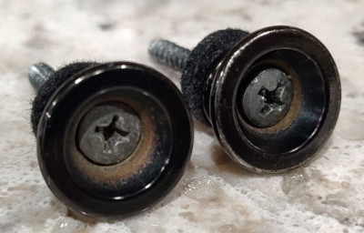 JACKSON DKMG DINKY GUITAR STRAP BUTTONS in BLACK + SCREWS + FELTS | eBay