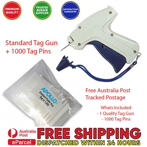 Clothes Garment Price Label Tagging Pins Gun + 1000 Tag Pins | eBay ...