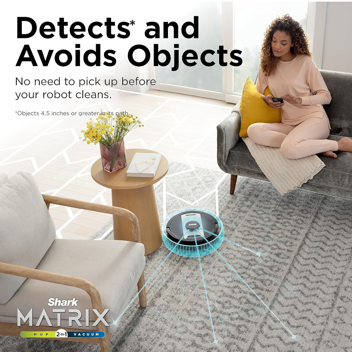 Shark Matrix 2-in-1 Robot Vacuum/Mop with Sonic Mopping, RV2410WD ...