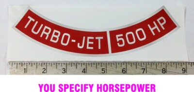 Chevy Turbo-Jet Air Cleaner decal * ANY HP * 8.6"x2.6" | eBay