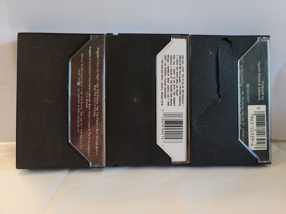 Alabama Cassette Tapes Feels so Right, Roll on and with other stars Lot ...