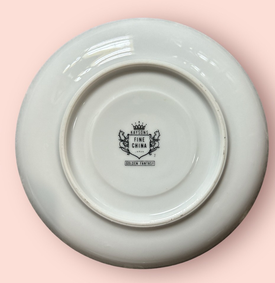 6 pc Vintage 1961 Kaysons Fine China Golden Rhapsody Dinner Plate Japan ...