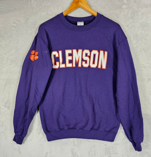 Champion Sweatshirt Mens Med Clemson University Tigers Embroidered ...