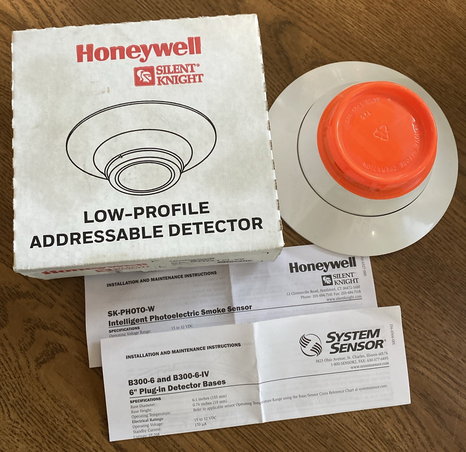 SILENT KNIGHT SK-PHOTO-W PHOTOELECTRIC FIRE ALARM SMOKE DETECTOR WHITE ...