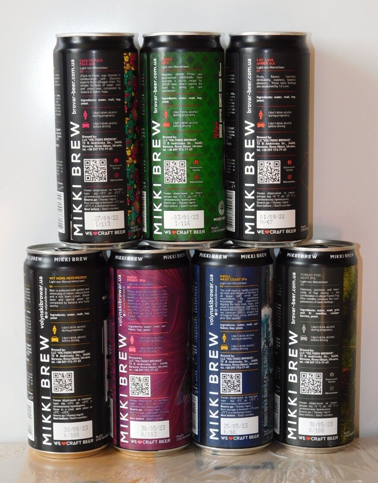 Empty Beer Cans MIKKI BREW 2021/2022 Ukraine 330 ml. Bottom Open | eBay