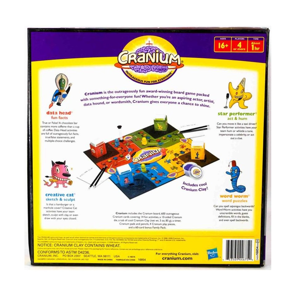 Hasbro Boardgame Cranium (Family Ed) Box SW (New) 653569446750| eBay