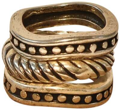 3PCS, SCULPTURED INTERLOCKING STACKABLE SILVER RINGS ... | eBay
