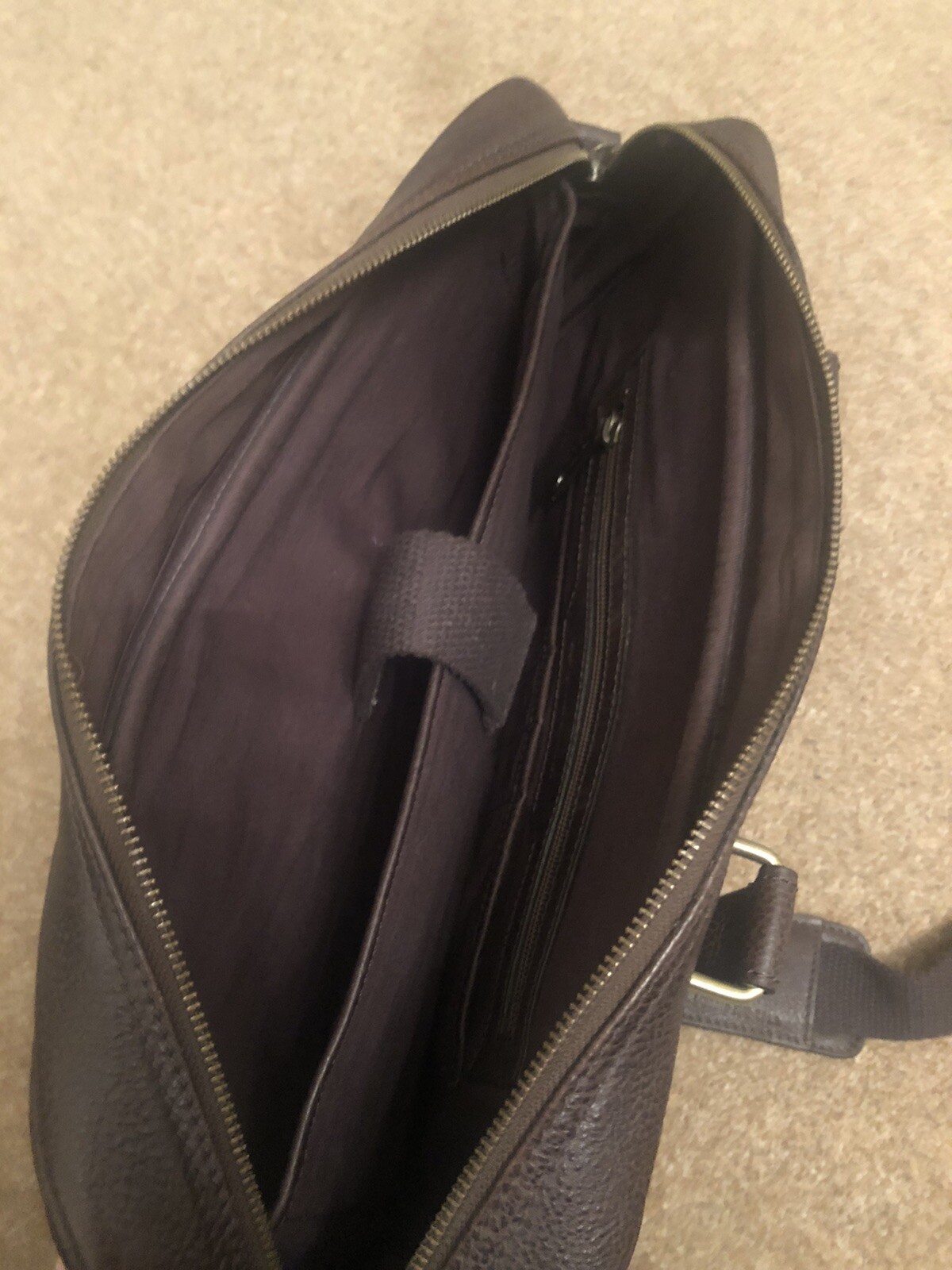 JRJ JOHN ROCHA LEATHER LAPTOP BAG BROWN | eBay