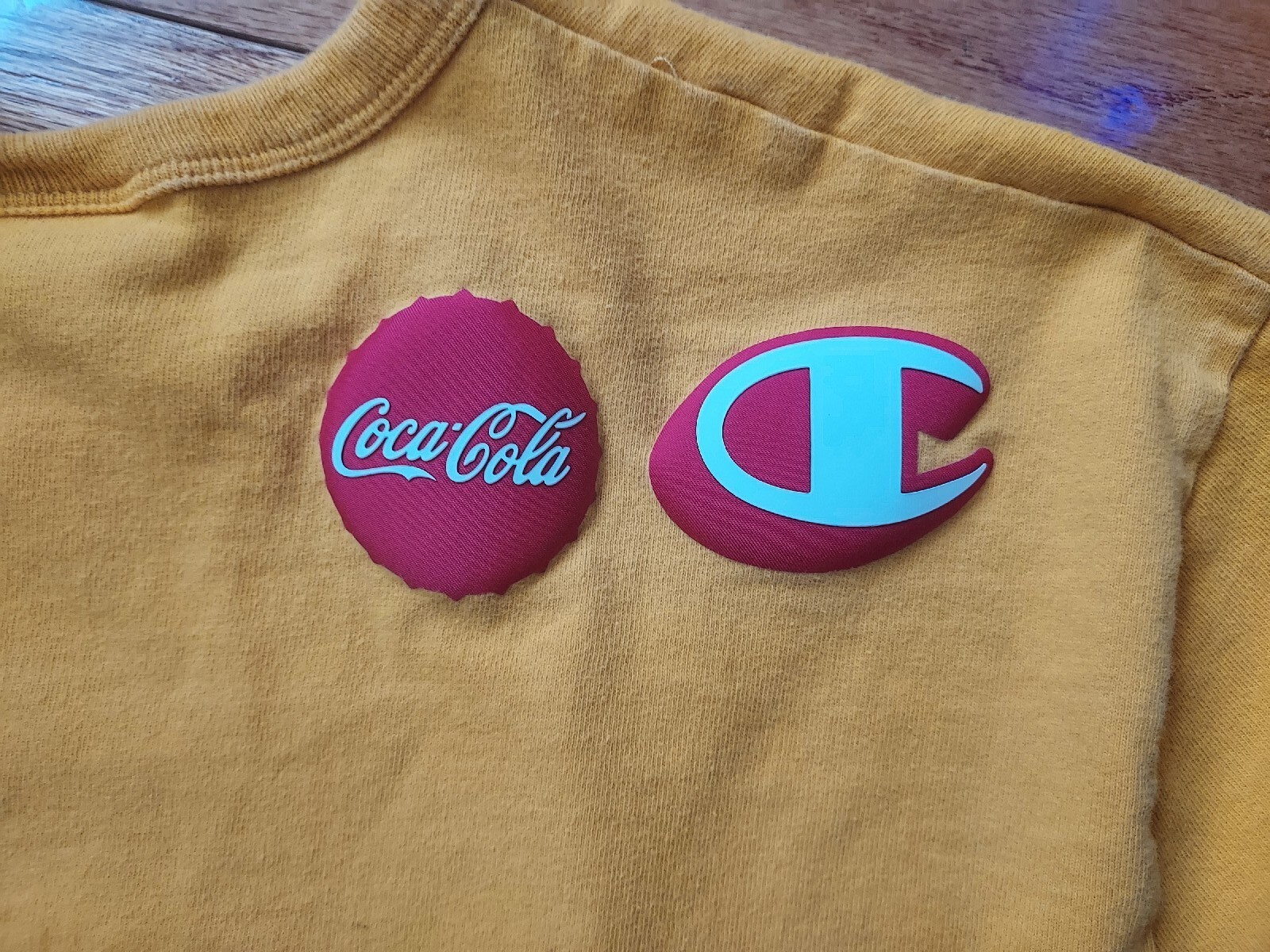 Champion Coca Cola Yellow Multicolor Logo "Always Coc… - Gem