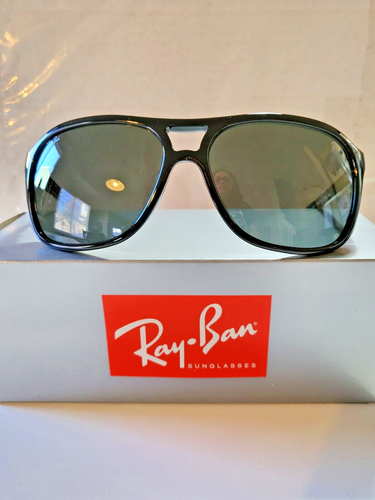 Ray Ban CATS 4000 black/green RB4128 601 60 sunglasses NEW | eBay