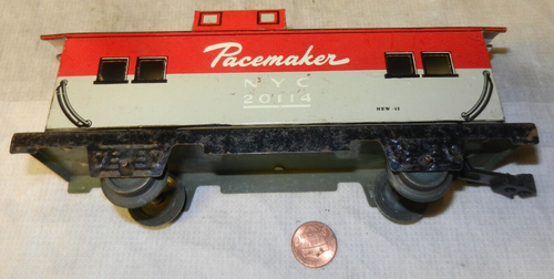 Marx 20114 NYC Pacemaker Caboose 4 Wheel O Gauge 7 Inch Tin - Number ...