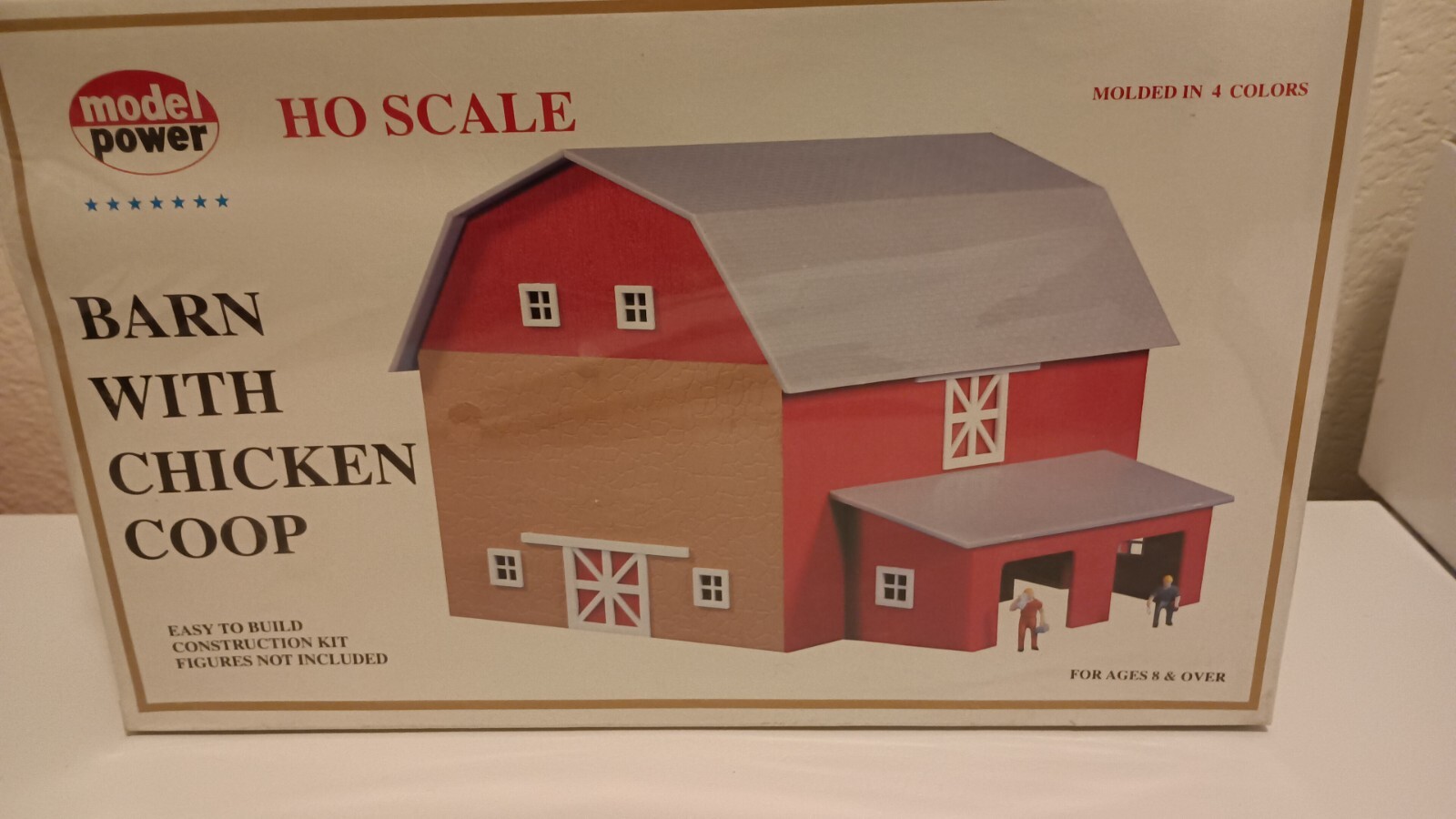 MODEL POWER #482 - HO Scale BARN WITH CHICKEN COOP - New in the Box w ...