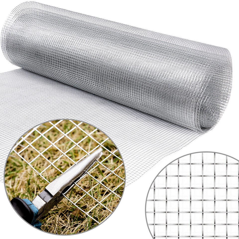36" x 50' 1/2inch Wire Fence Mesh Cage Roll Garden 19 Gauge Galvanized ...