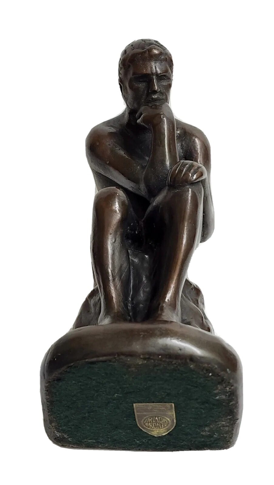 Antique/ Vintage 1920s Art Deco ARMOR BRONZE Sculpture 'THE THINKER' | eBay