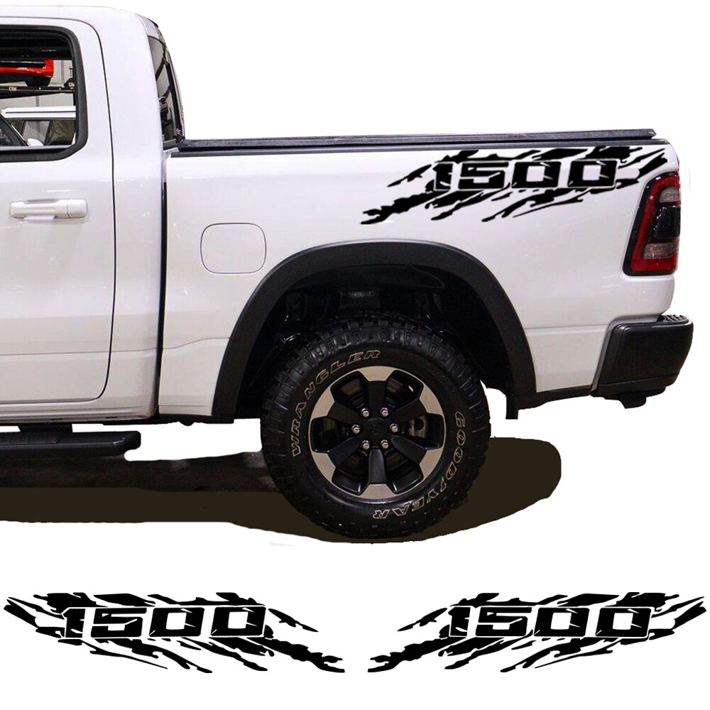 2pcs Bed Side Stripe body Decals graphics vinyl sticker logo for Dodge ...