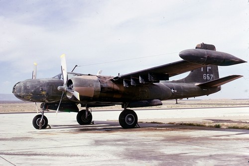 B-26k Invader, N9921B, at Mojave, in 1975, TWO aircraft slides | eBay
