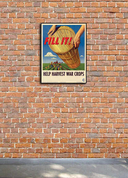 Help Harvest War Crops! World War 2 Victory Garden Farm Poster - 24x32 ...