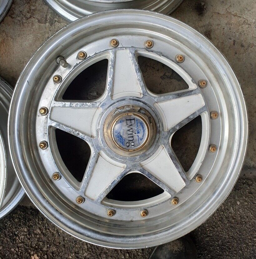 JDM 15" Work Ewing 5spoke wheels for 240Z S30 s130 b110 kp60 114.3x4 ...