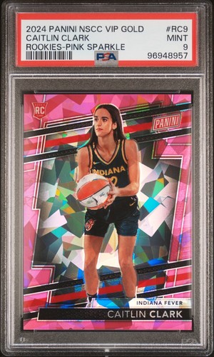 2024 Panini NSCC VIP Gold Caitlin Clark Rookies-Pink Sparkle 83/88 RC ...