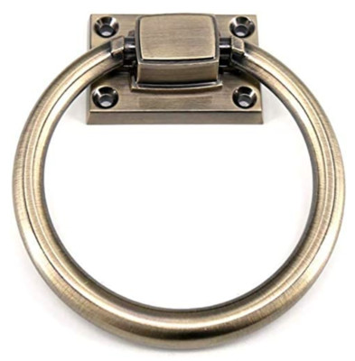 3.75″ Diameter Hanging Pulls Bronze Door Pull Ring Round Cabinet Drawer ...