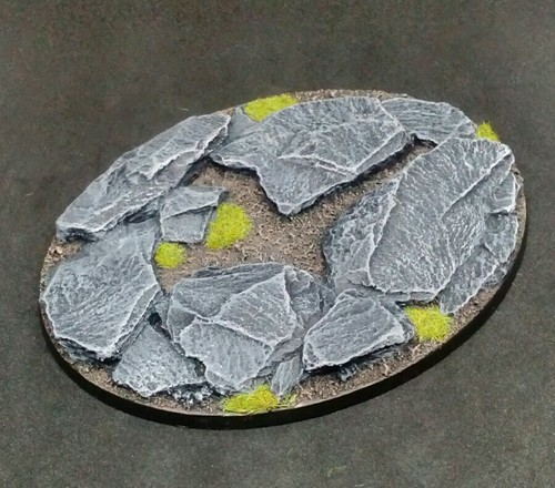 120mm oval resin base Rock Slate Stone for Warhammer 40k AoS (unpainted ...