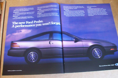 Original 1988 Ford Probe Two-Page Magazine Ad | eBay