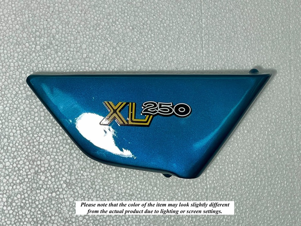 HONDA vintage enduro XL250 XL350 COVER LEFT&RIGHT SIDE CANDY blue w ...