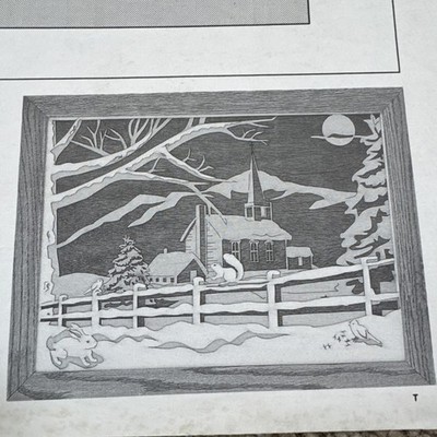 Winfield Scroller #8880 wintry, calm 3D country church barn scroll saw ...