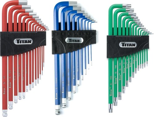 Titan 12763 35-Piece Star, Metric, and SAE Hex Key Set | eBay