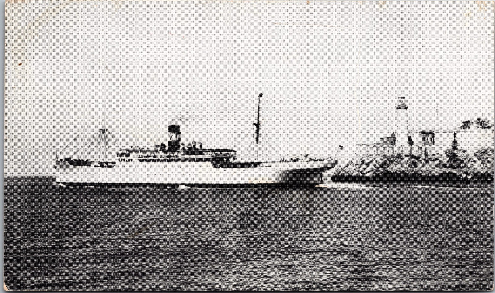 Postcard Vaccaro Line Steamer SS Contessa SS Cefalu Oil burning Boat ...