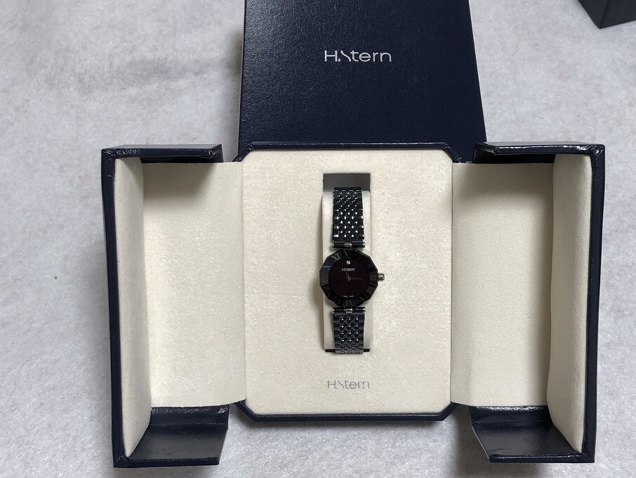 H STERN Watch SAFIRA White Gold Stainless Bracelet Sapphire Diamond ...