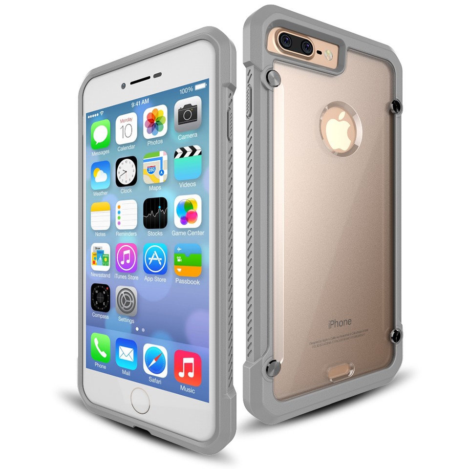 IPhone 7 & 8 Plus Luxury Ultra-Slim Defender Shockproof Hybrid TPU Case ...