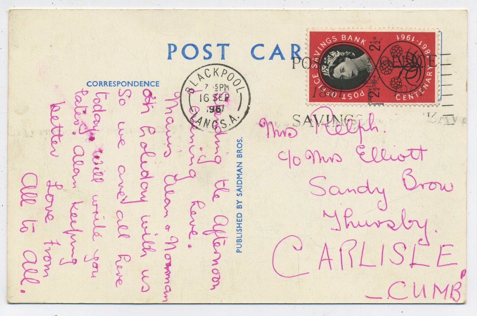 Views of Blackpool Illuminations Blackpool Lancashire Vintage Postcard ...