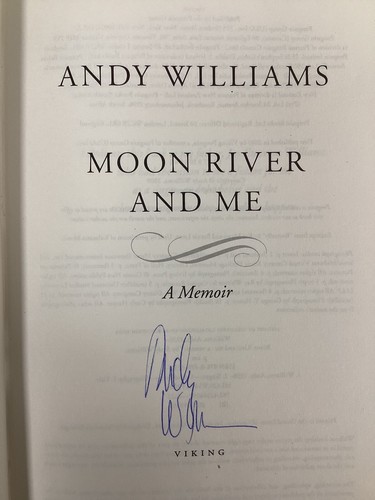 Andy Williams Signed Book Moon River And Me Music Tonight Show ...