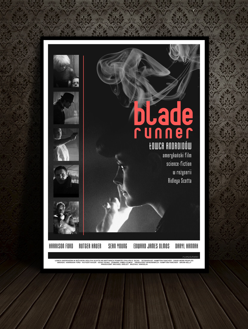 BLADE RUNNER - polish poster -- print photo HARRISON FORD lobby Sean ...