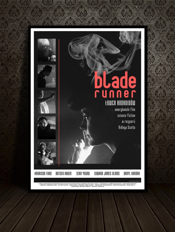 BLADE RUNNER - polish poster -- print photo HARRISON FORD lobby Sean ...